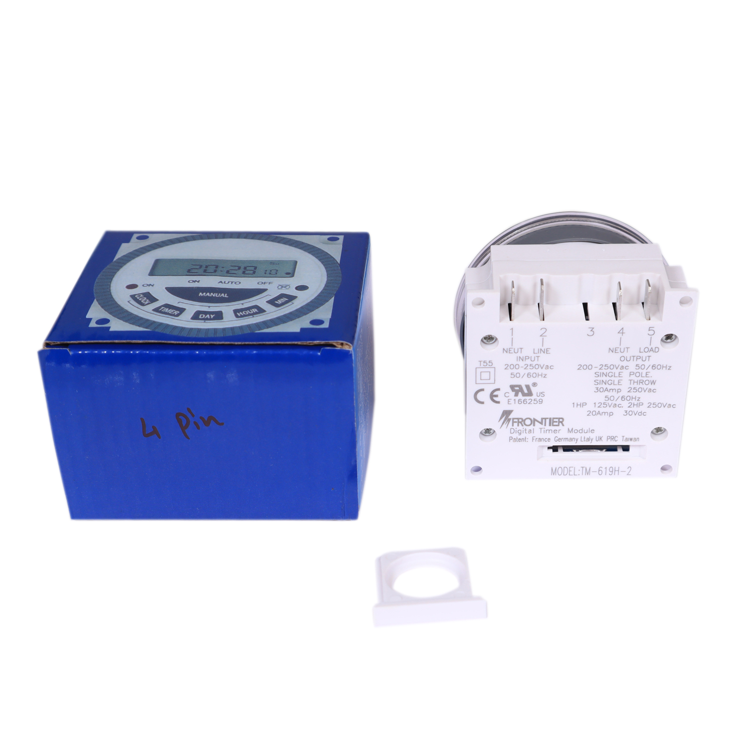 Frontier Digital Timer with programmable Controller, TM619 with 4 PIN